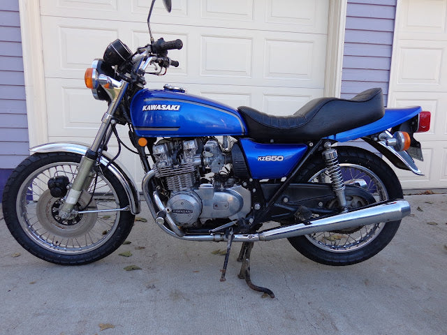 1977 Kawasaki KZ650 in House of Kolor Stratto Blue – 66 Auto Color