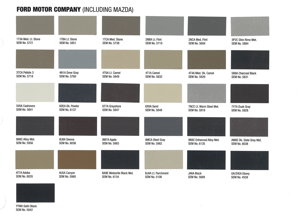 Ford Interior Trim Codes - Home Alqu